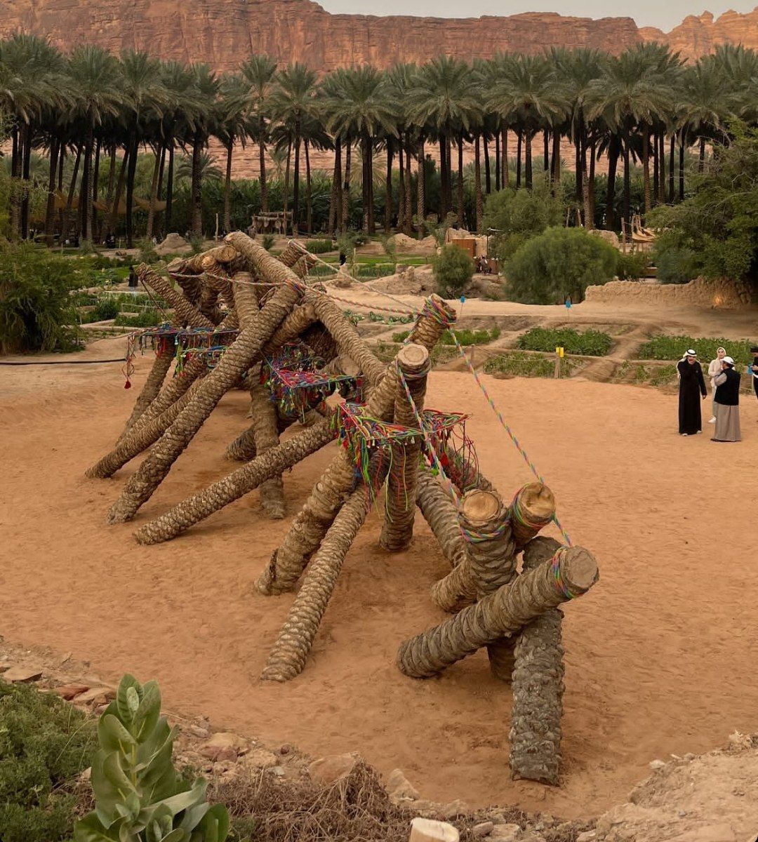 The Ithra Art Prize-winning artwork “Palms in Eternal Embrace” by Obaid Alsafi was unveiled at ...
