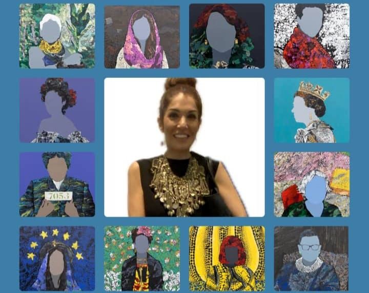 Roshanak Aminelahi with this 13 women in the Ayyam Gallery Dubai / photo